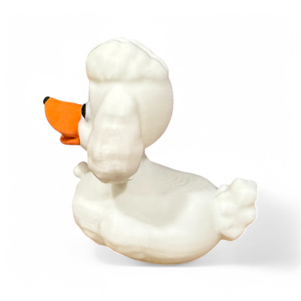 Poodle Duck – Elegant & Fluffy Dog Collectible in Black and White ...